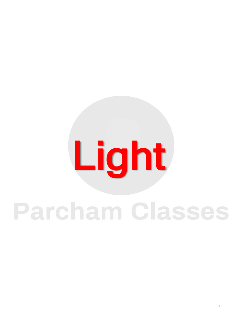Light | PDF | Light | Reflection (Physics)