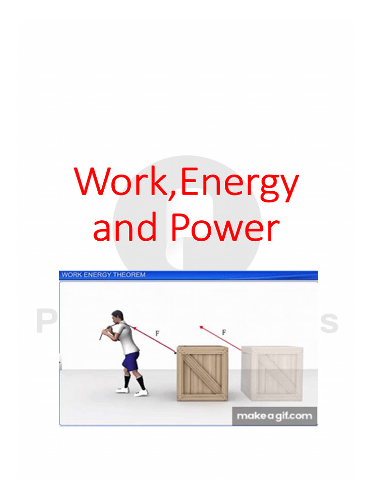 Work Energy & Power | PDF | Force | Potential Energy