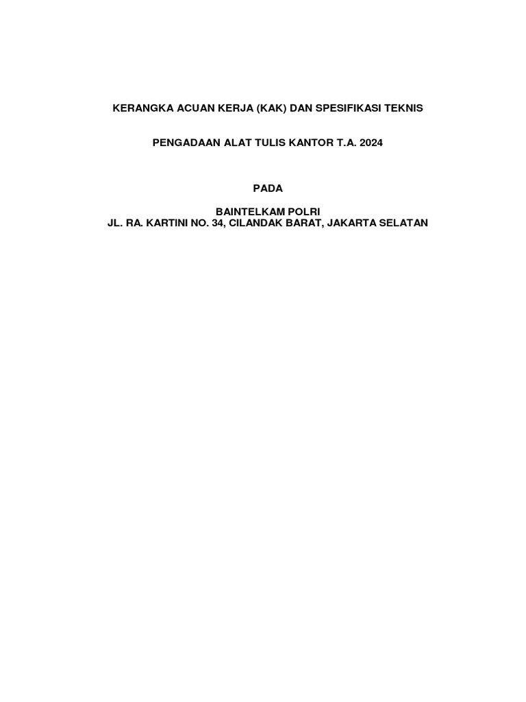 Kak Atk Baintelkam Polri 2024 | PDF