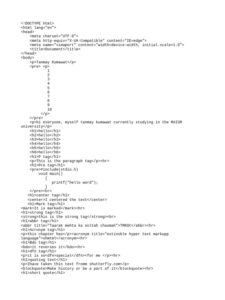 everything | PDF | Html Element | Computing
