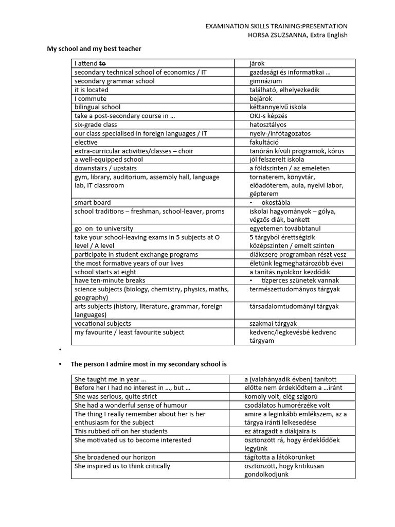 My school and my best teacher | PDF