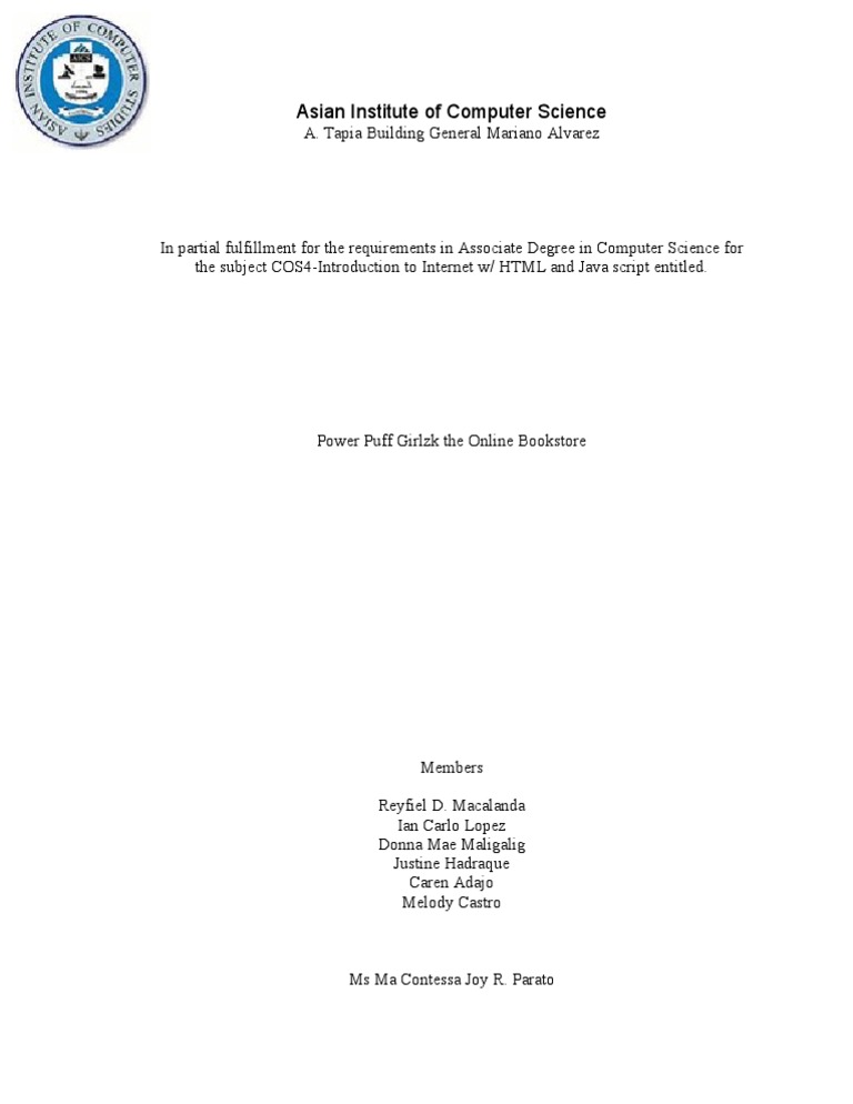 Project in Cos4 | PDF