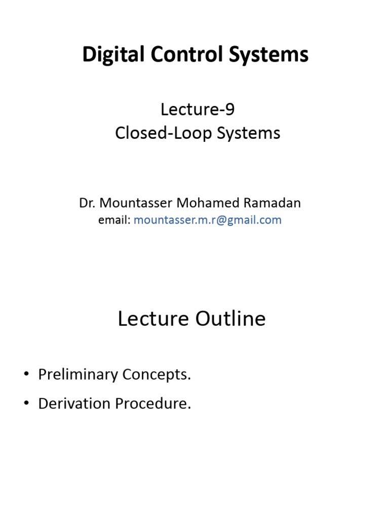 Lecture9closed Loop Systems Pdf Function Mathematics Theoretical Computer Science