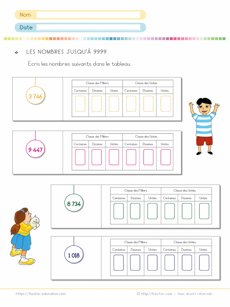 1.les Nombres Jusqu A 9999 01 bf8c | PDF