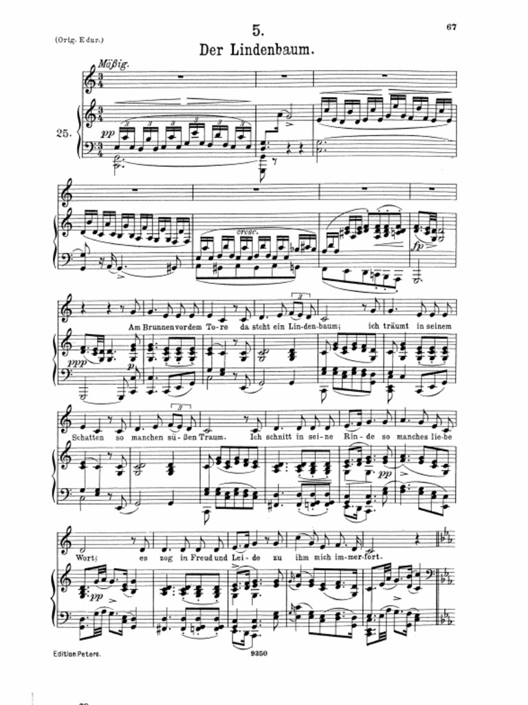 Schubert Lindenbaum Very Low | PDF