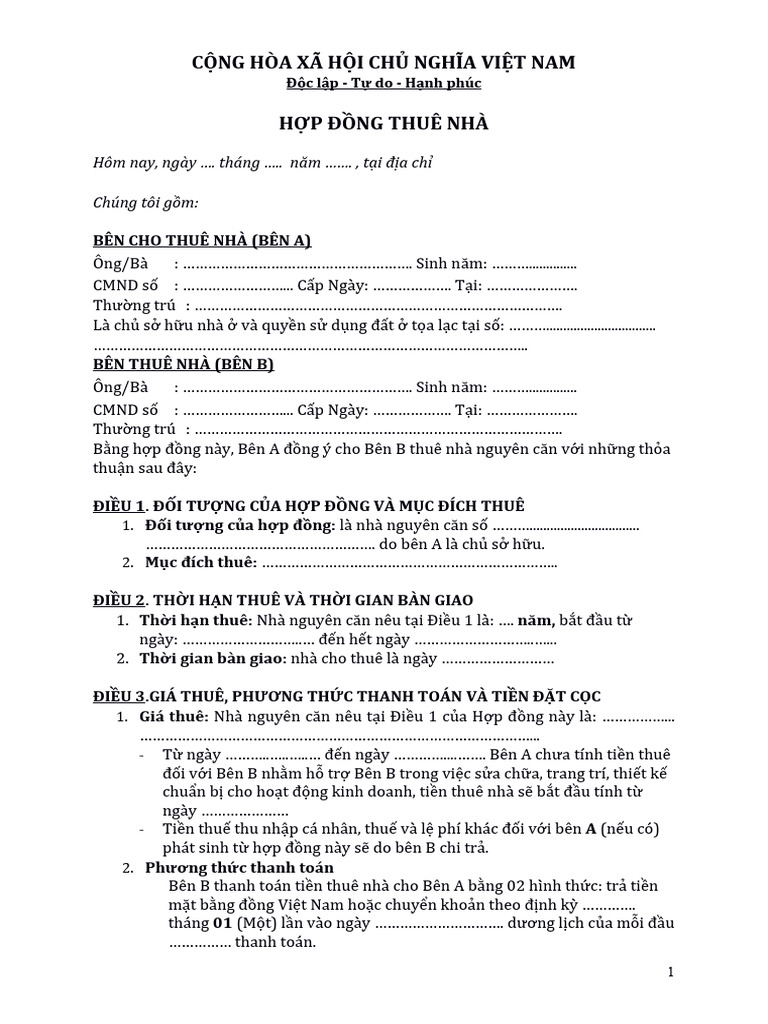 HD Thue, Mau 1 | PDF