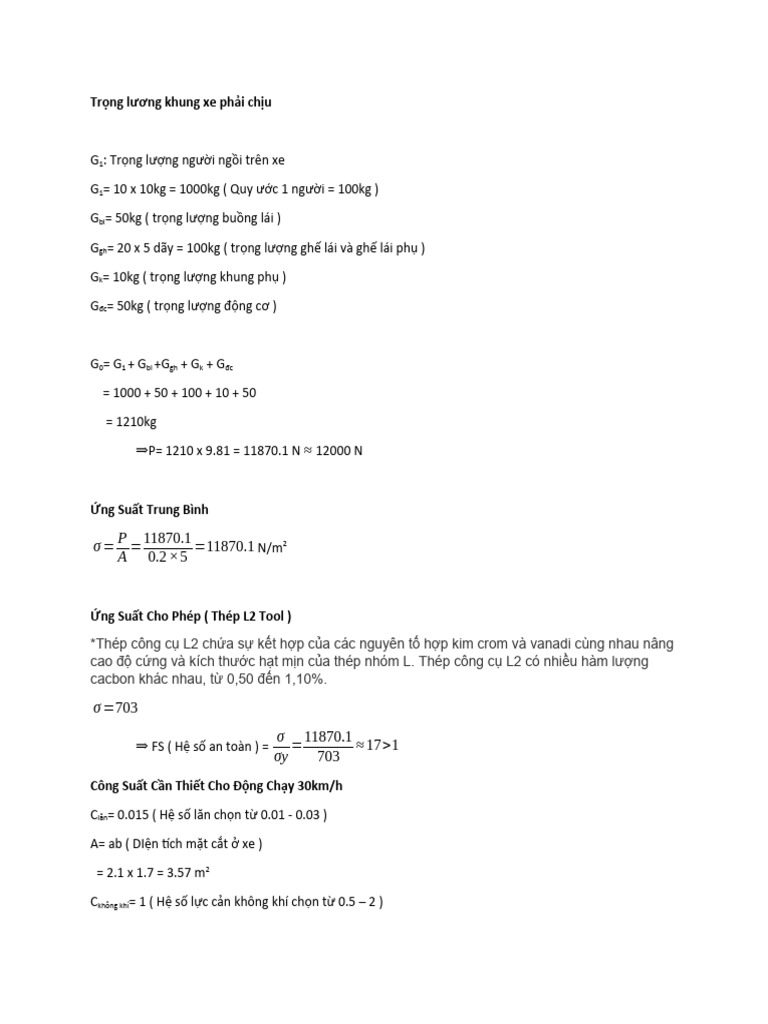 Tinh Toan Cho Do An | PDF