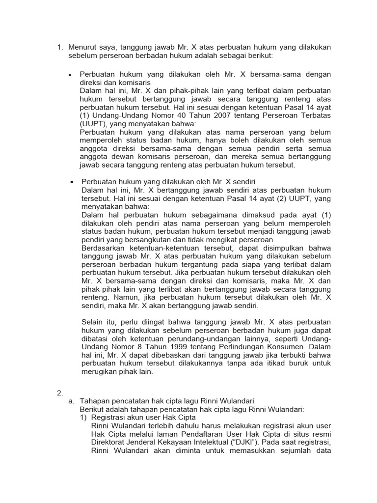 Tugas Tutorial 2 Hukum Bisnis | PDF