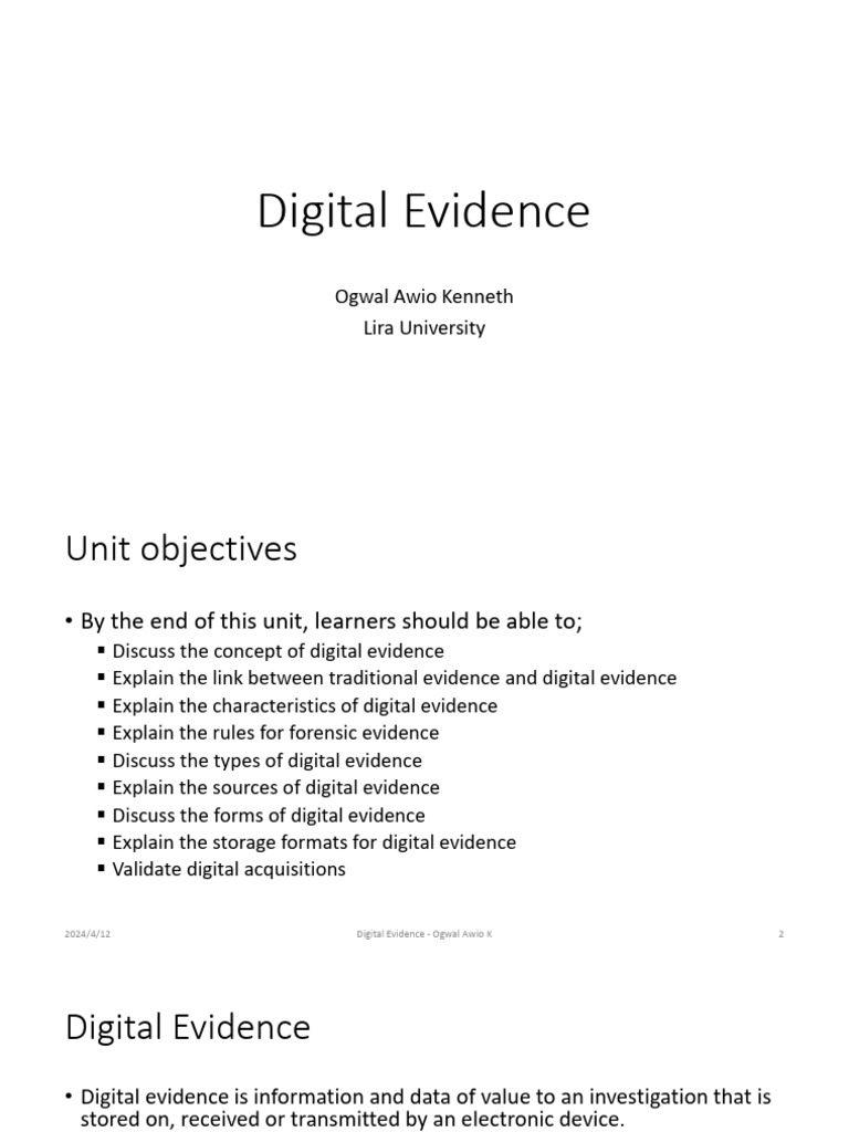 Digital Evidence Controls | Download Free PDF | Computer File ...