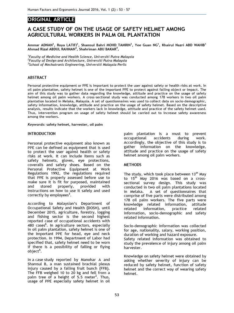 A-CASE-STUDY-OF-ON-THE-USAGE-OF-SAFETY-HELMET-AMONG-AGRICULTURAL-WORKERS-IN-PALM-OIL-PLANTATION ...