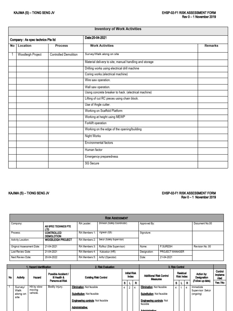 ra | PDF | Risk | Risk Assessment