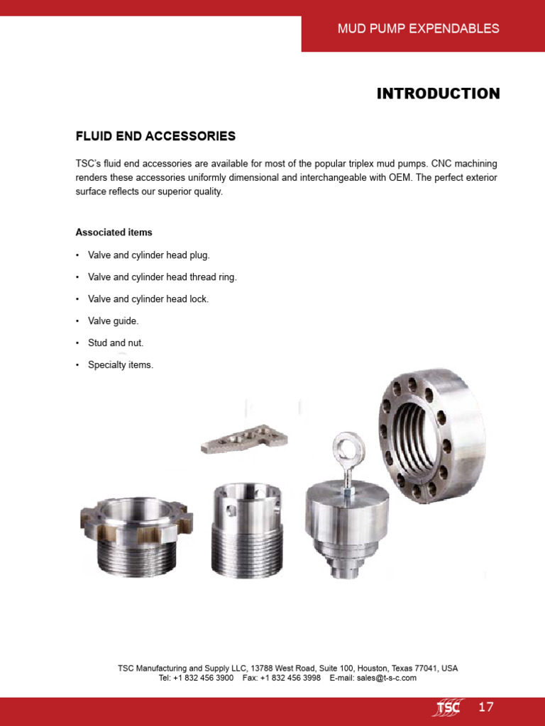 Mud Pump Fluid End Accessories Guide | PDF | Pump | Screw
