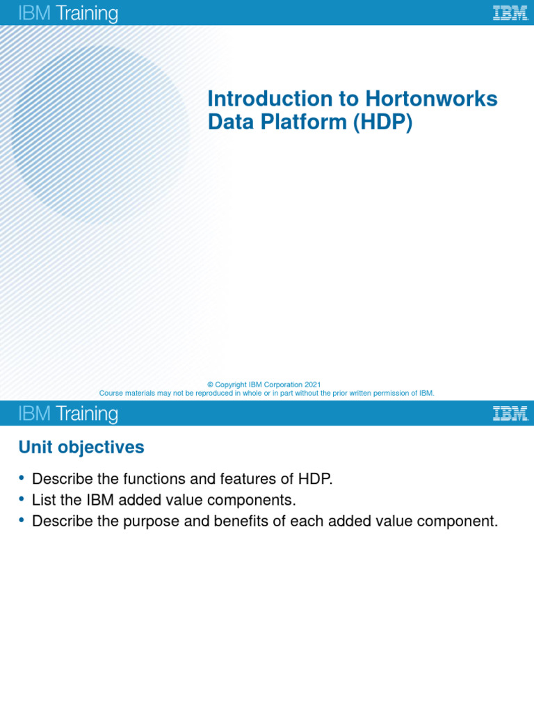 Big Data HDP Introduction | PDF | Apache Hadoop | Ibm Db2