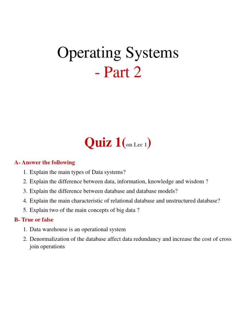 Operating+Systems+Part2+ Lec (3&4) | PDF | Process (Computing ... Operating+Systems+Part2+ Lec (3&4) | PDF | Process (Computing ...