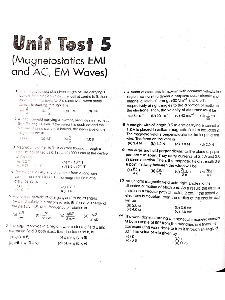 Magnetism Exam | PDF