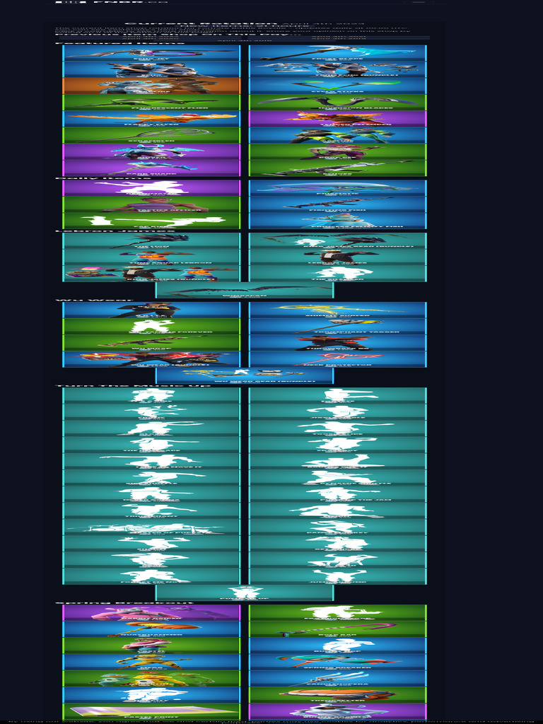 Today's Current Item Shop FNBR - Co - Fortnite Cosmetics | PDF