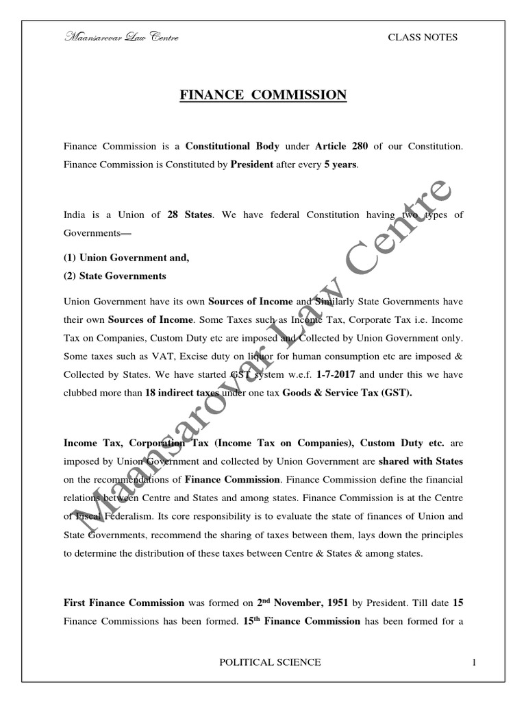 0268a5bbfb445-Finance Commission | PDF | Taxes | Government Of India