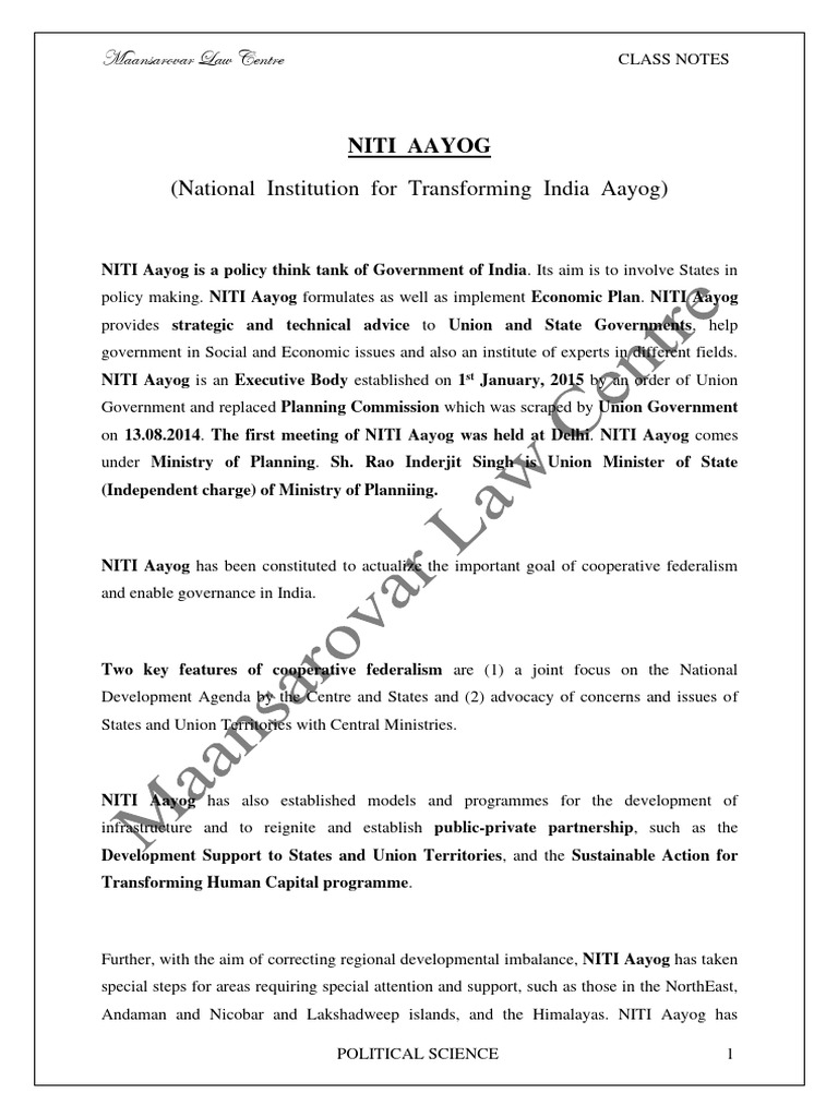 0268a5bc153d7-NITI Aayog | PDF | Governance