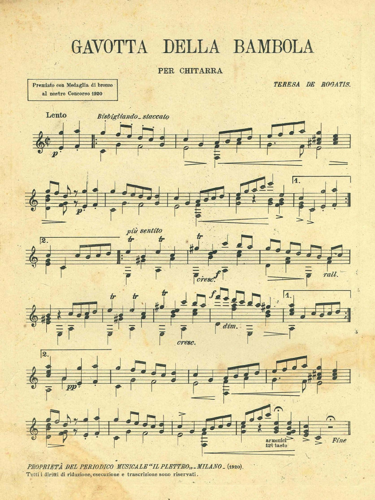 Gavotta Della Bambola | PDF