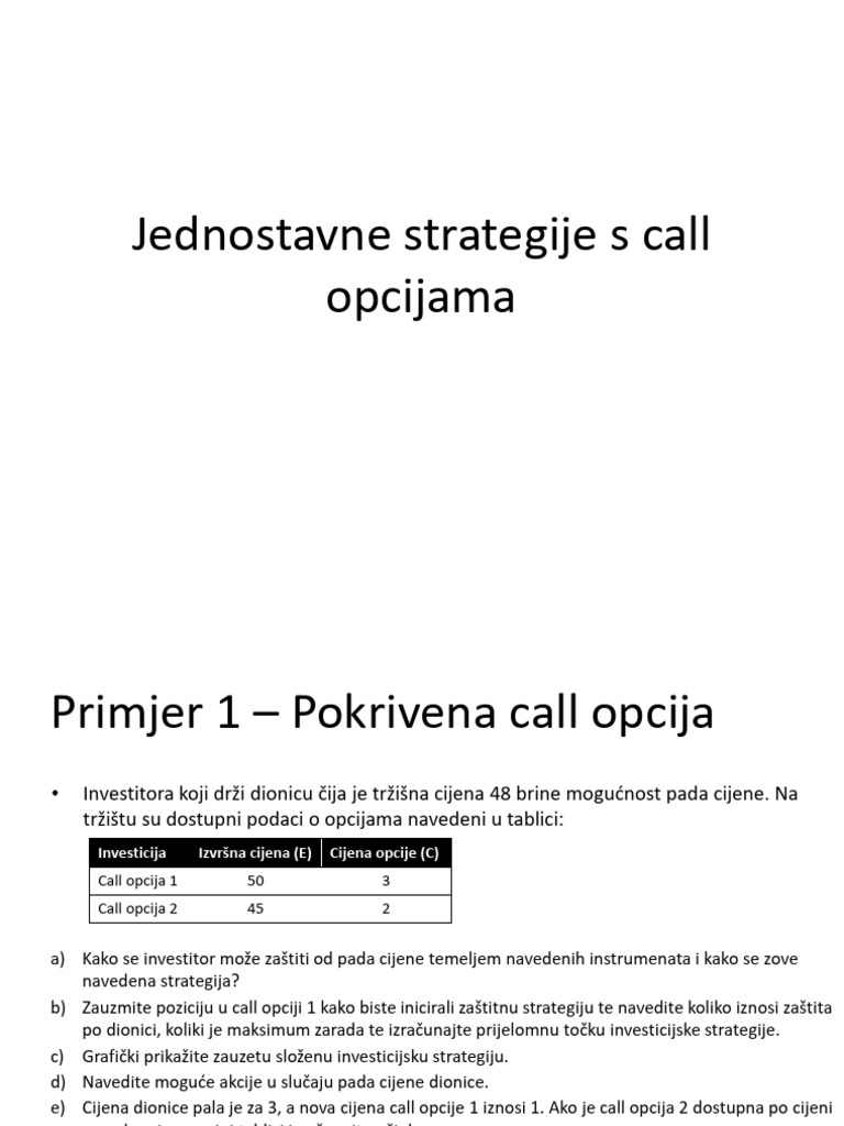 2-4. Opcije Strategije - Vclass | PDF
