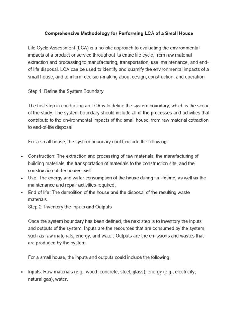 lca methodology | PDF | Life Cycle Assessment | Nature