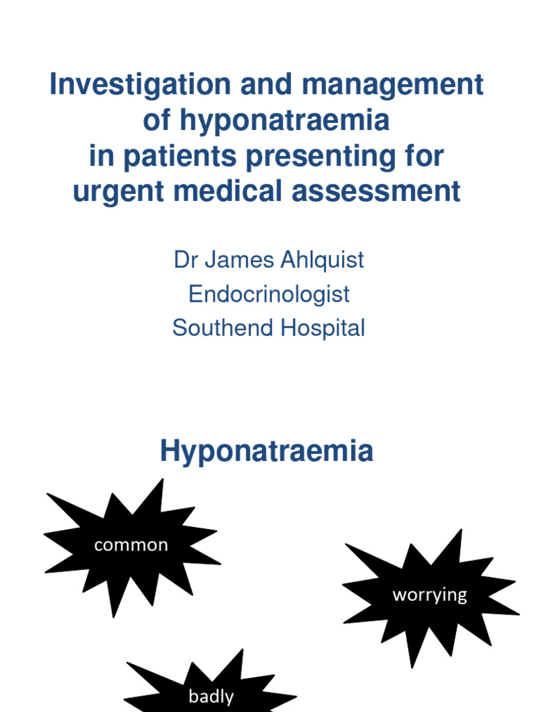 Hyponatraemia Management Guide | PDF | Clinical Medicine | Diseases And ...