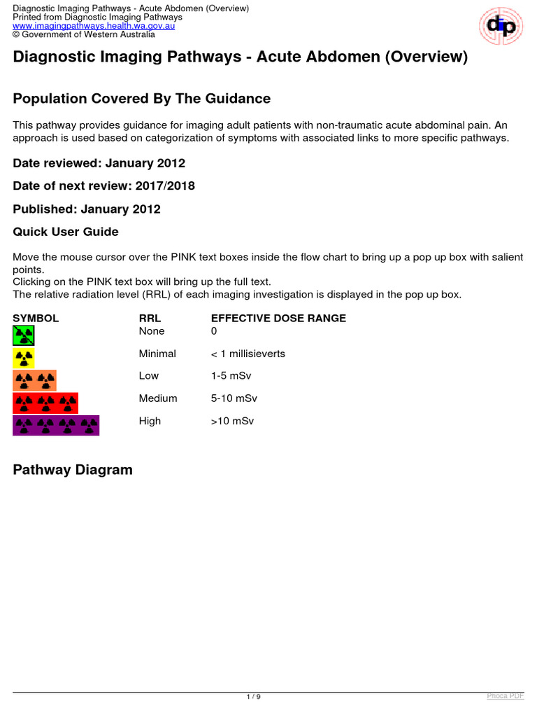 Diagnostic Imaging Pathways Article | PDF | Radiography | Medicine