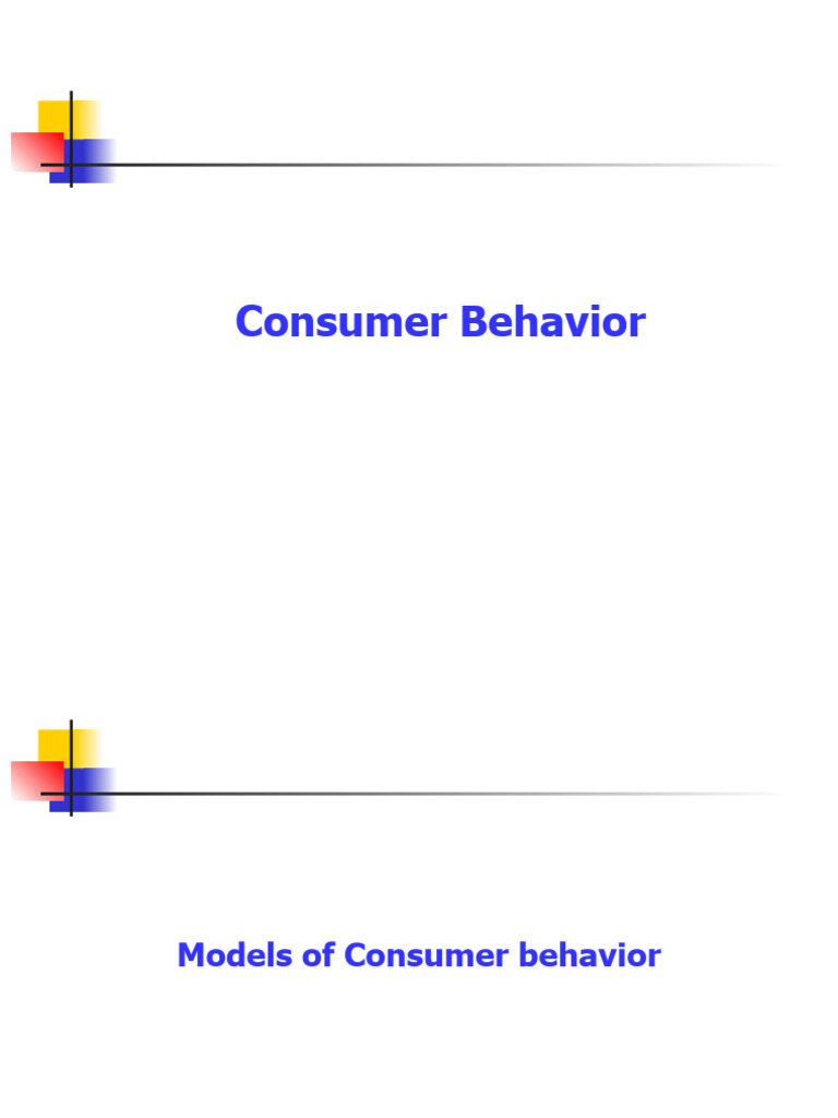 Overview of Consumer Behavior Models | PDF | Consumer Behaviour | Behavior