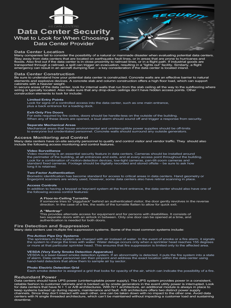 Data Center Security | PDF | Data Center | Access Control