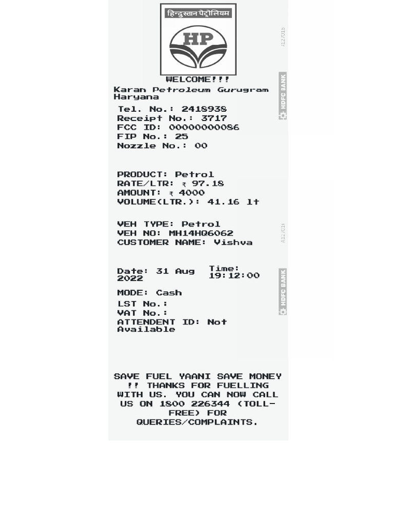 Fuel Bill | PDF