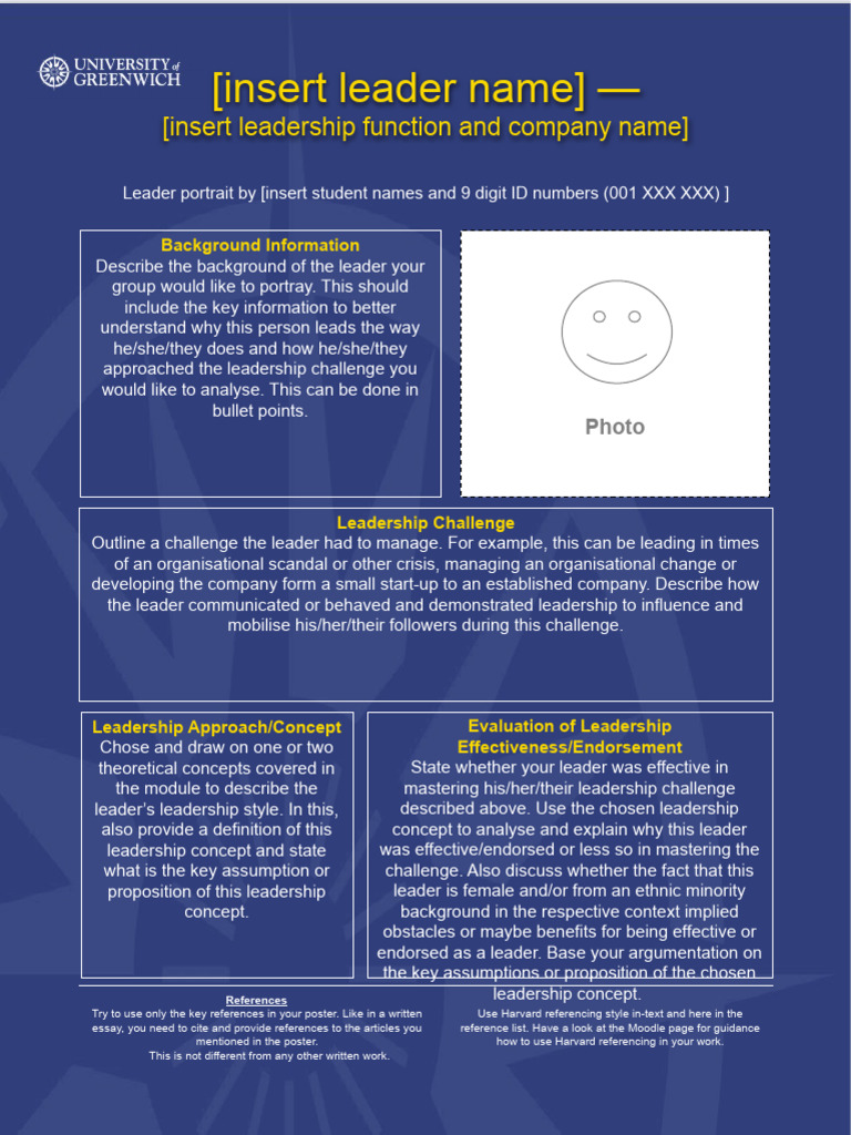 Leadership Portrait A3Template | PDF | Leadership | Social Psychology