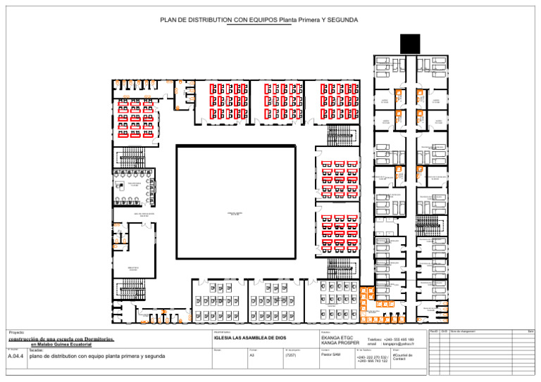 A.04.4 Plano de Distribution Con Equipo Planta Primera y Segunda | PDF | Habitación | Mueble