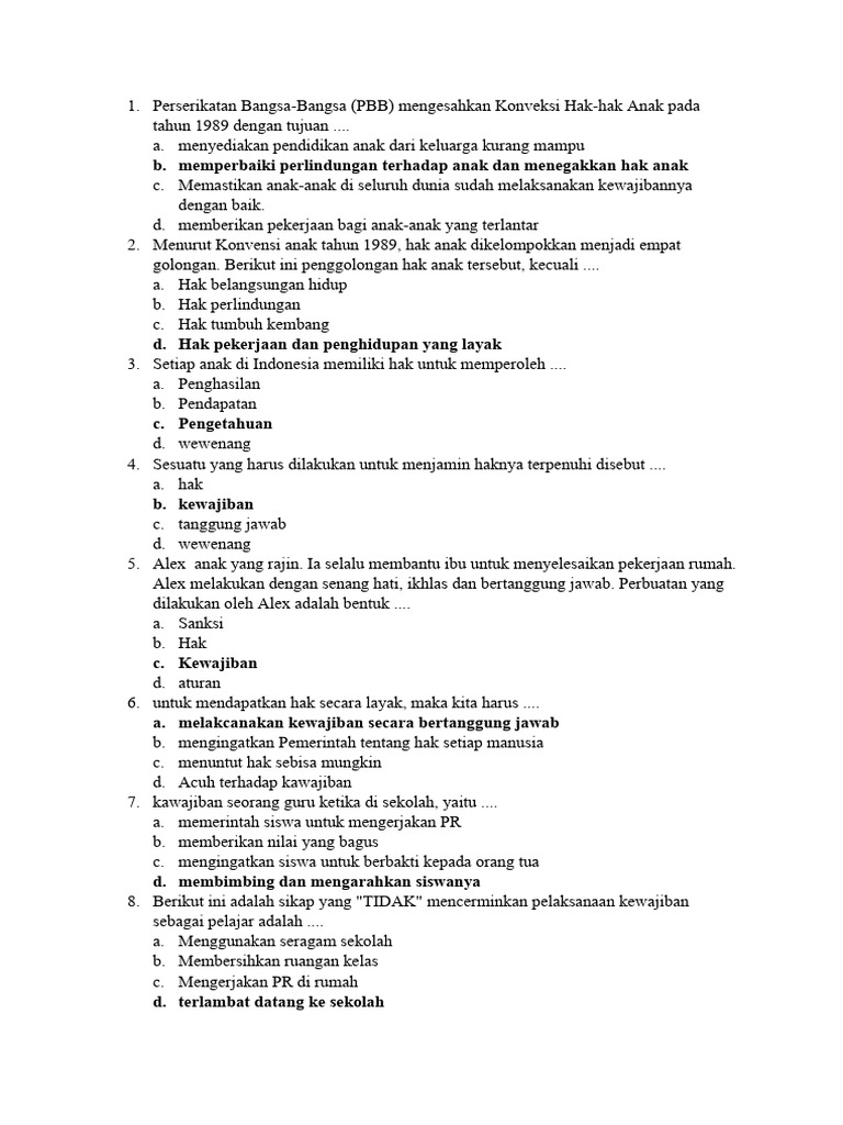 Soal Mid PKN Kls 5 s.2 | PDF | Ilmu Sosial | Perjalanan