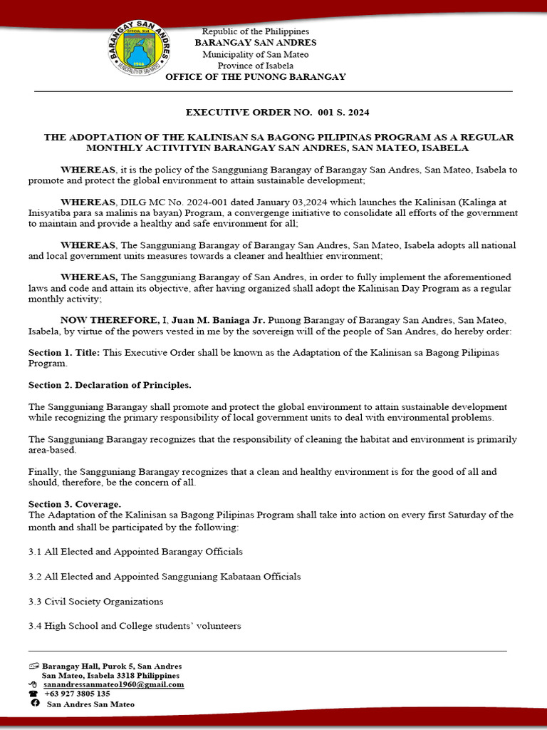 Eo-Beswmc - 001 S 2024-Kalinisan Day | Download Free PDF ...