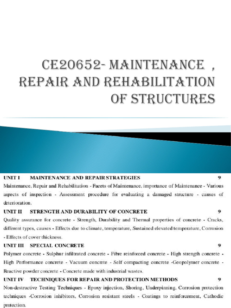 Unit - 1 MRRS | PDF | Materials | Building Engineering