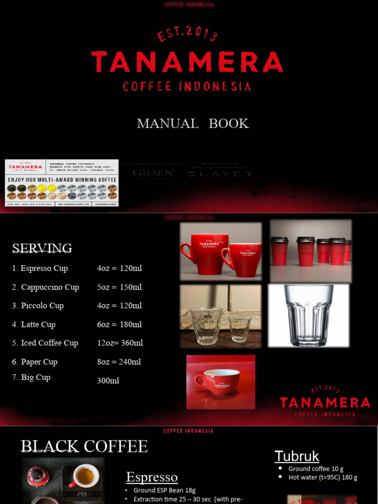 Manual Book | PDF | Drink | Food And Drink Preparation