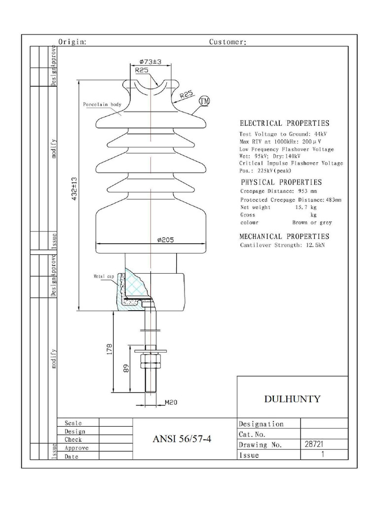 Ansi 56 57-4 - Pin Insulator | PDF