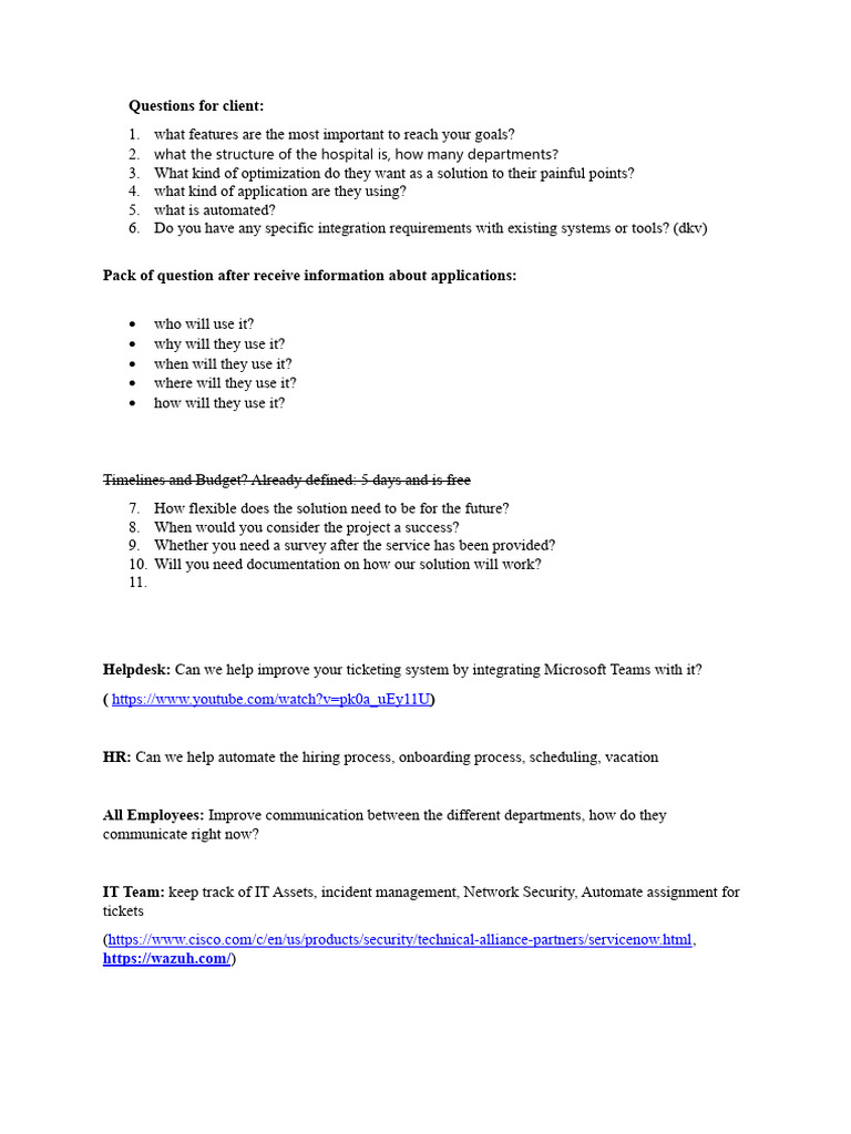 Sales Product Brainstorm Interview Preperation | PDF | Automation ...