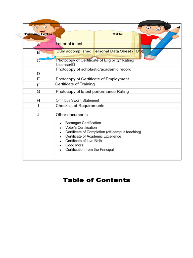 Tabbing Letter | PDF