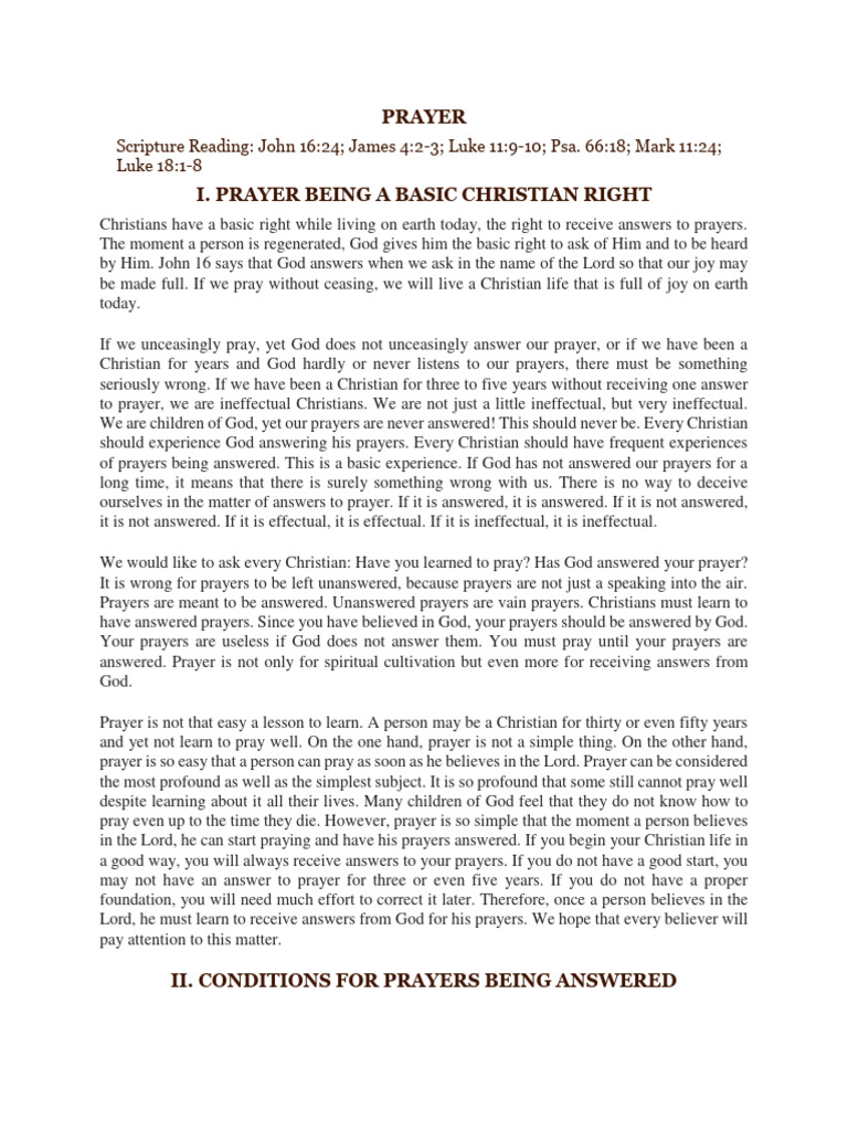 The Power of Effective Prayer | PDF | Prayer | Jesus