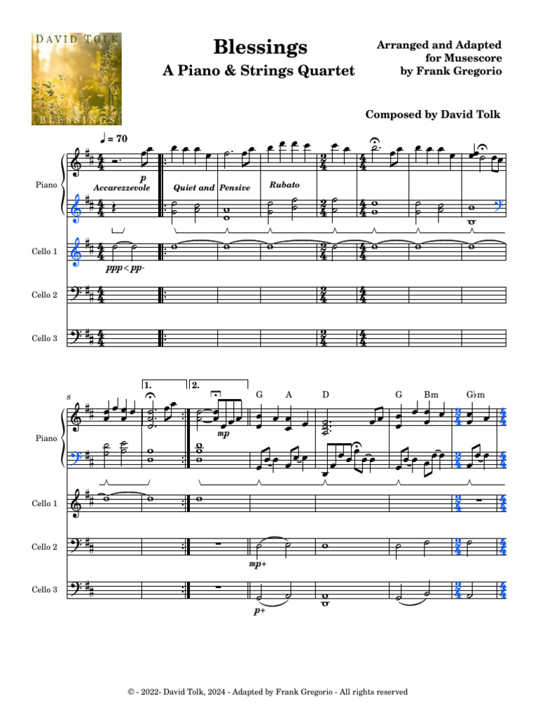 Blessings - David Tolk | PDF | European Musical Instruments | Chamber Music