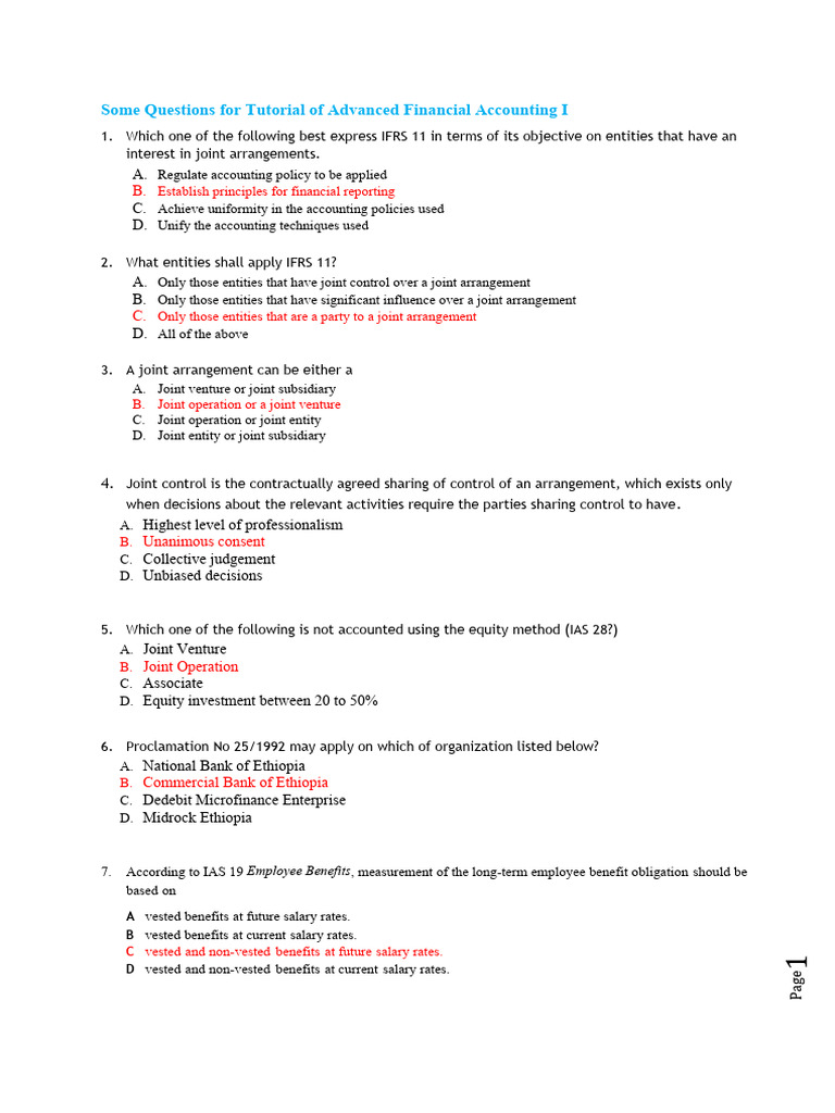 Advanced Financial Accounting Exam Questions | PDF | Deferred Tax ...