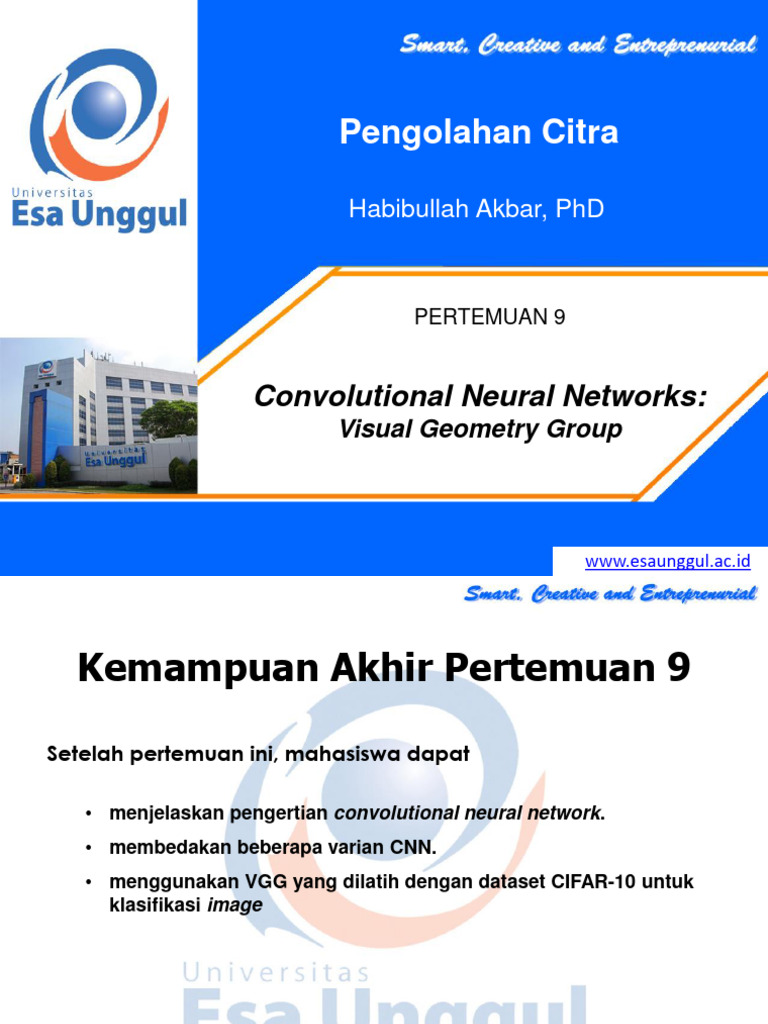 Modul 9 (Convolutional Neural Networks: Visual Geometry Group) | PDF