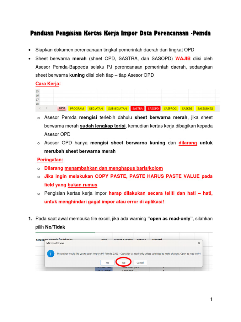Panduan Pengisian Kertas Kerja Impor - Pemda | PDF | Pengelolaan Keuangan & Uang | Metode ...