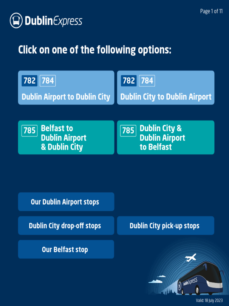 Dublin Express Timetable July 23 | PDF | Dublin | Transport