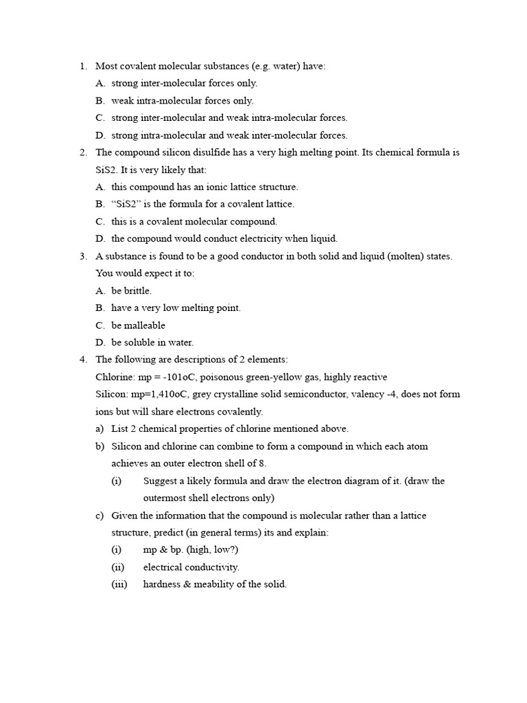 Chem Ch9 Exercise Pdf