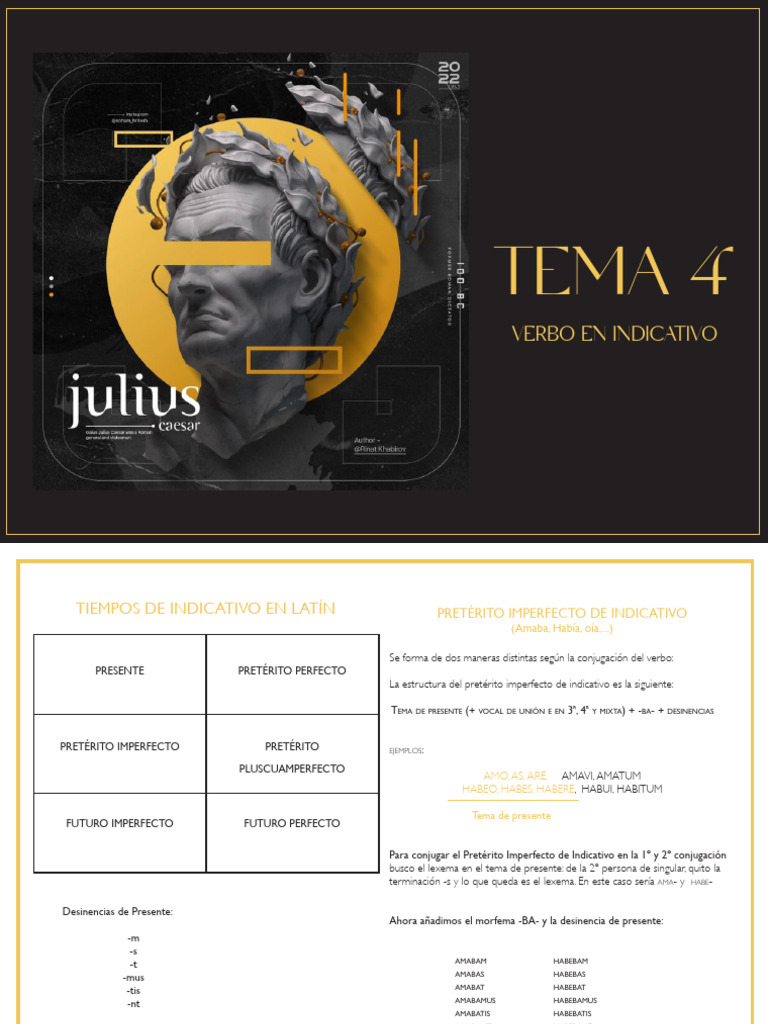 tema 4 latín 4º eso | PDF | Conjugación gramatical | Verbo