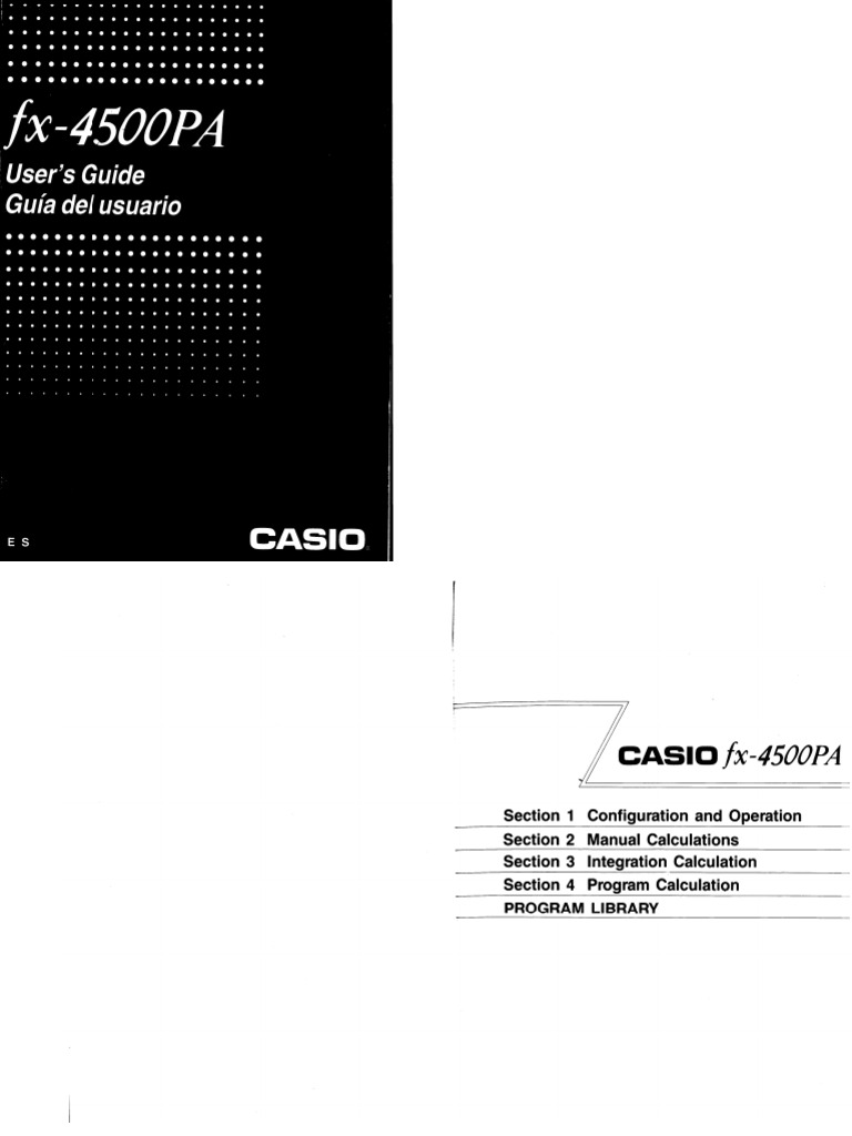 Casio Manual FX-4500PA - Ingles | PDF