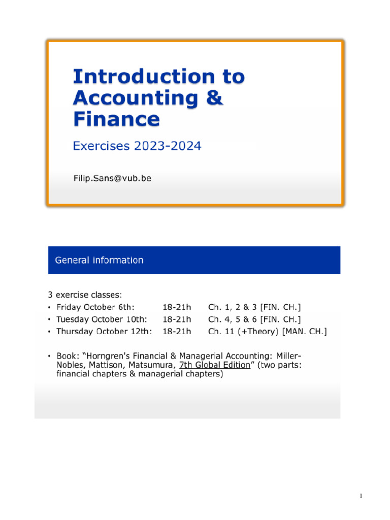 Accounting & Finance Exercises | PDF | Debits And Credits | Retained ...