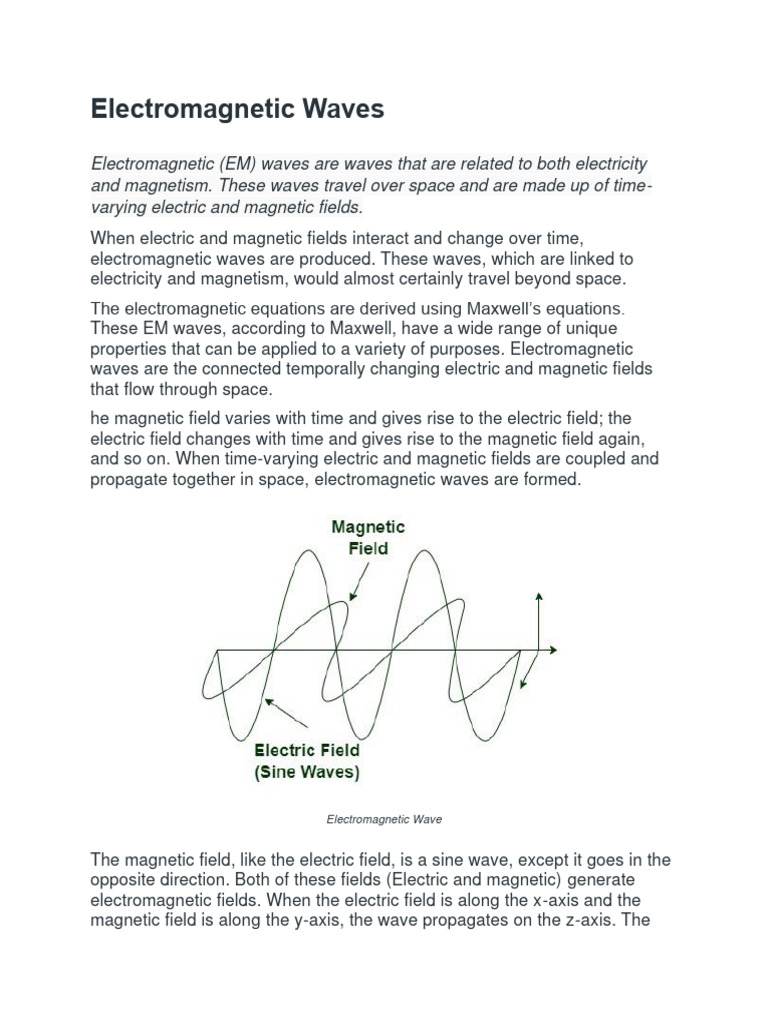 Electromagnetic Waves | PDF | Waves | Electromagnetic Radiation